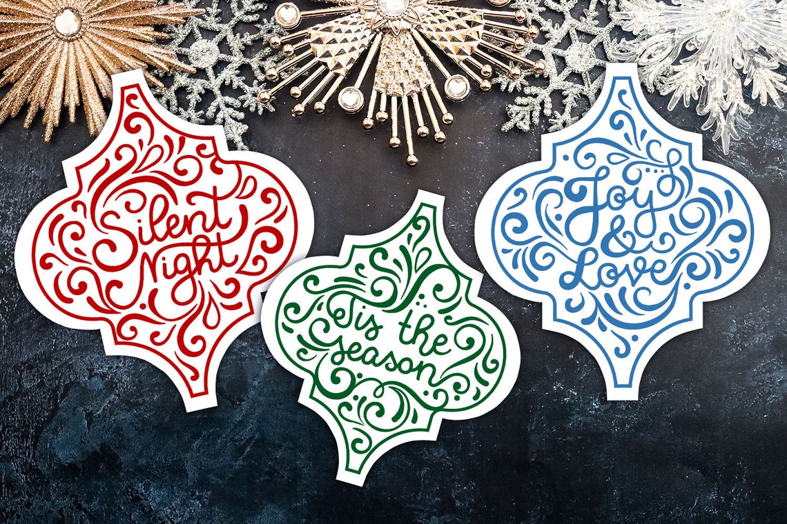 Christmas Arabesque SVG Bundle Arabesque SVG Quote Holiday - Etsy