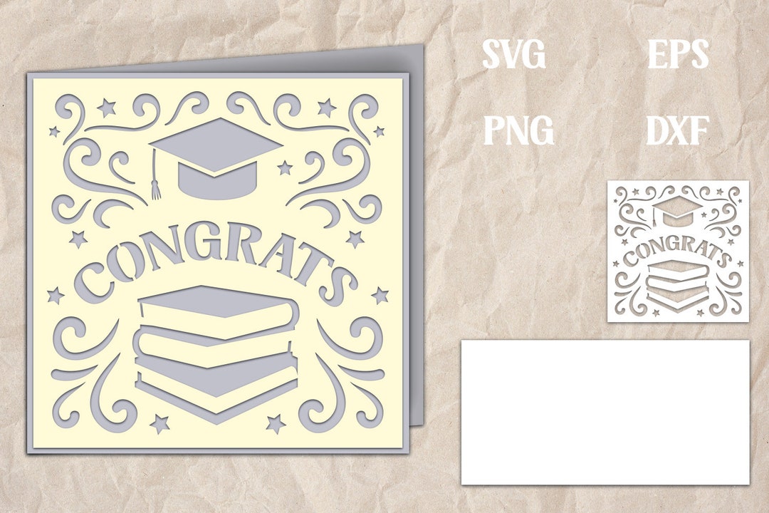 Graduation Papercut Card, Graduation Papercut SVG, Layered Graduation ...