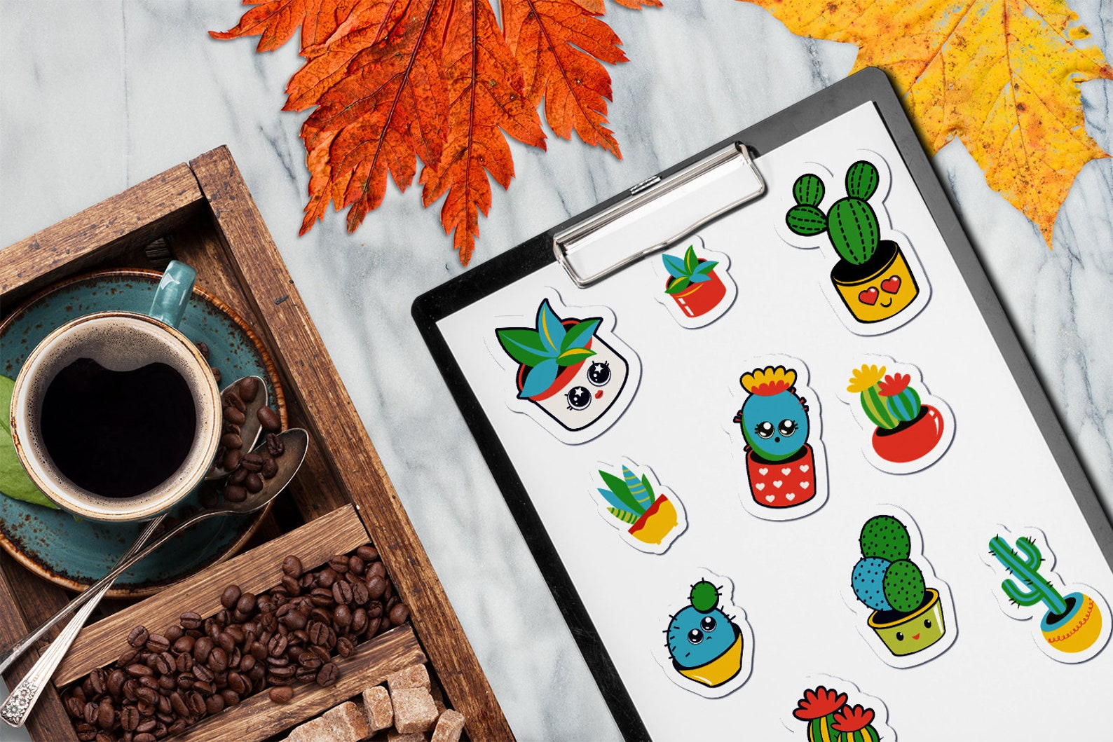 Cactus Sticker Pack, Cute Cacti Characters PNG, Succulent Stickers Pack ...