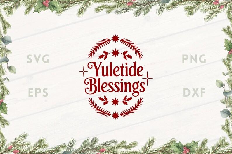 Yule SVG Bundle: 9 Vintage Pagan Yuletide Items (digital Download ...