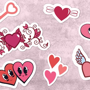Cute Love Sticker Bundle, Love Clipart Bundle, Valentines PNG Stickers ...