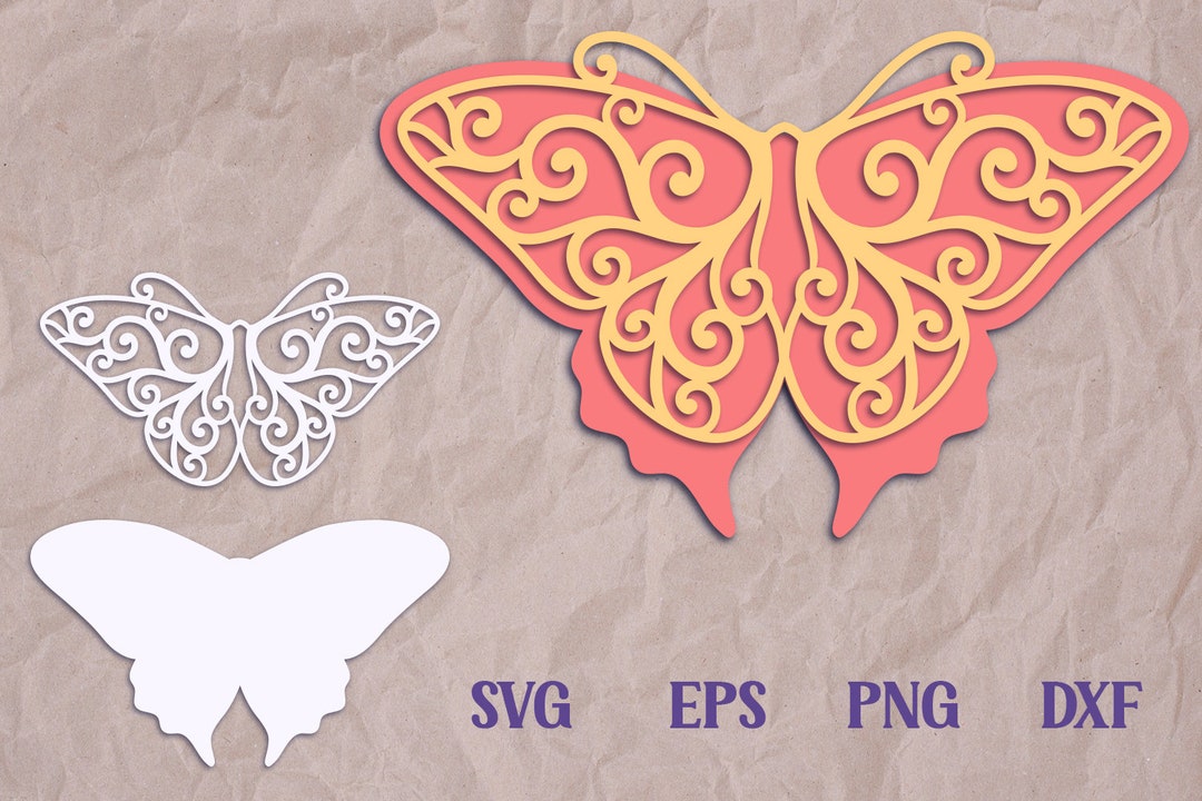 Layered Moth SVG, 3D Butterfly SVG, Layered Butterfly SVG, Papercut ...