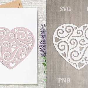 Laser Cut Heart SVG, Papercut Heart SVG, Love Laser Cut SVG, Laser Cut ...