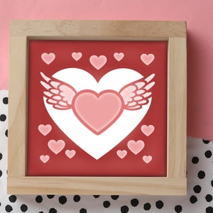 Love Shadow Box Bundle, Valentines Laser Cut SVG, Valentine Shadow Box ...