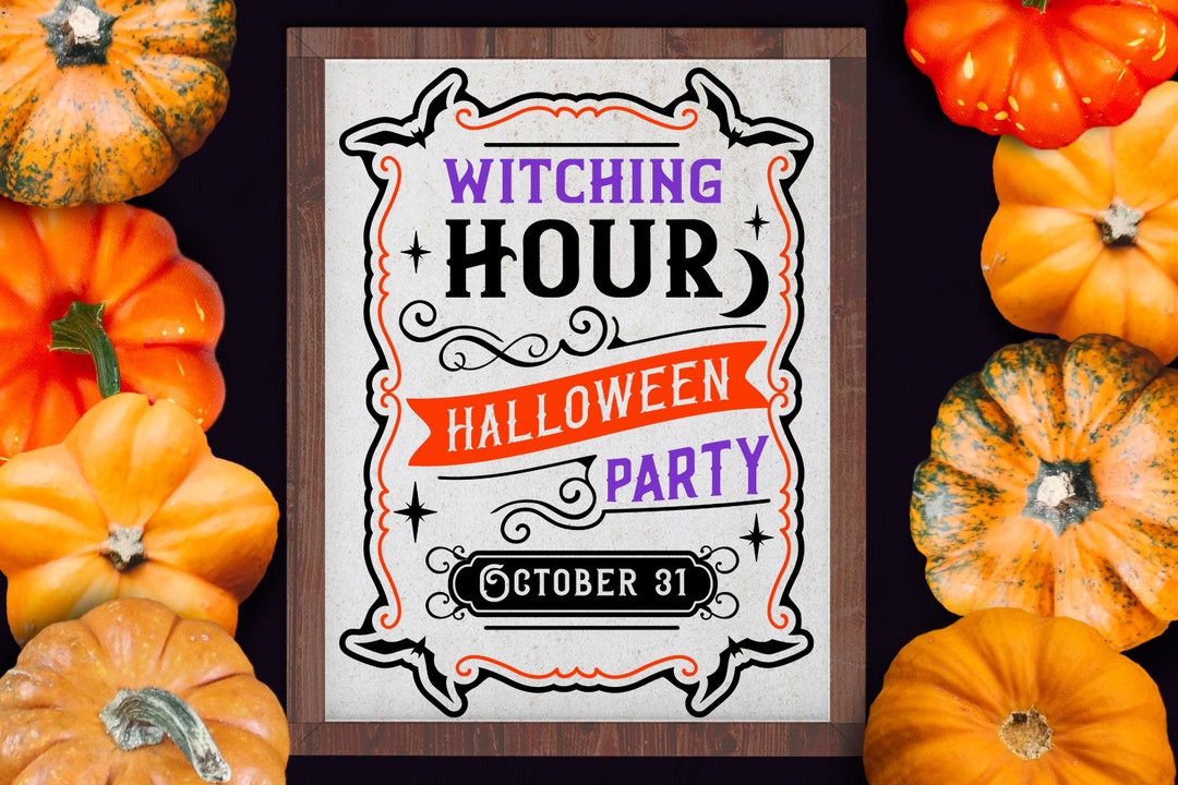 Witching Hour SVG, Halloween Farmhouse SVG, Witchy Farmhouse Sign ...