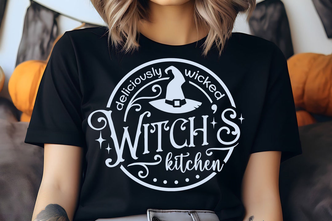 Halloween Round Svg Witches Kitchen Svg Round Halloween Sign Farmhouse Halloween Witch Svg