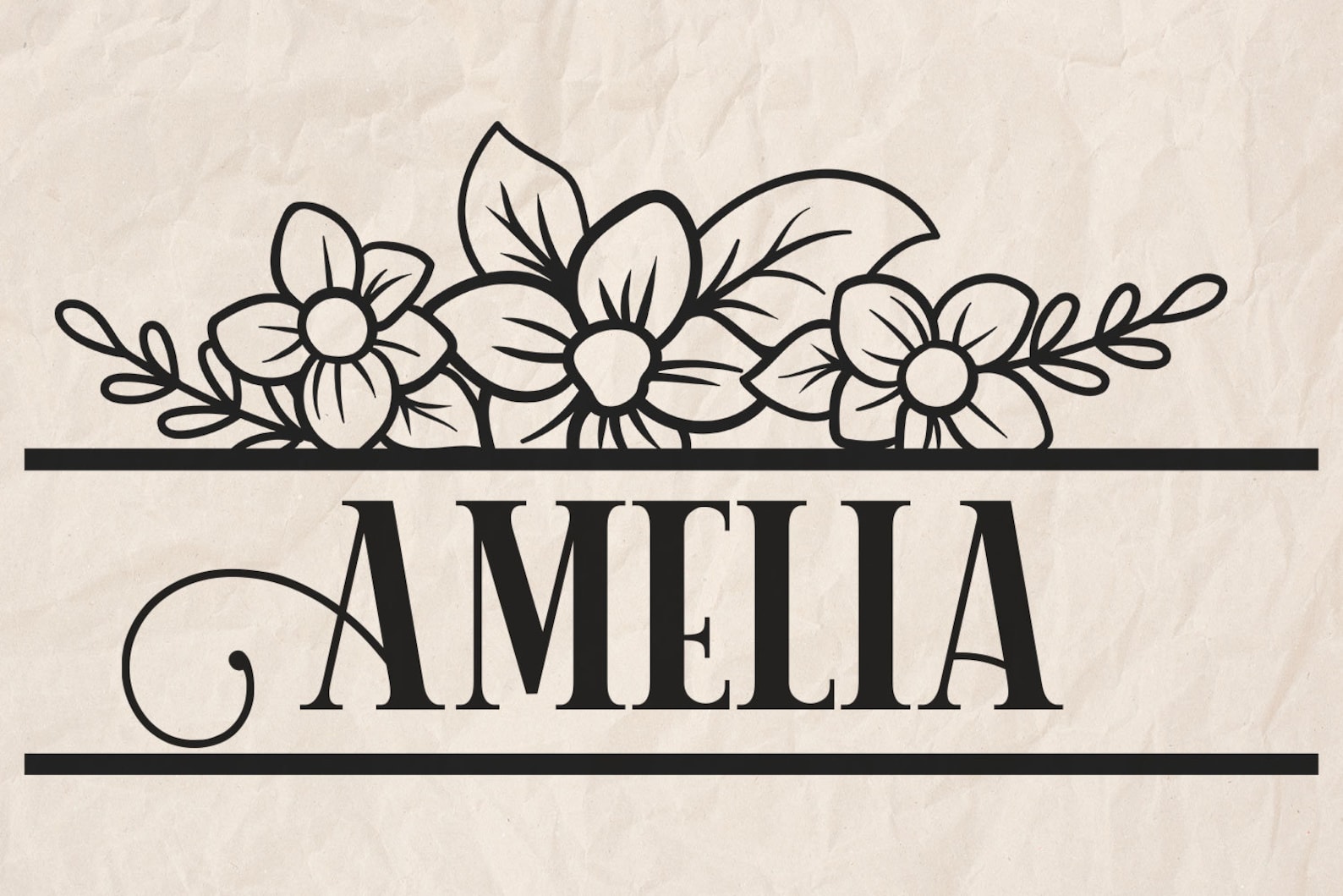 Floral Split Monogram SVG: Spring Flower Design (digital Download) - Etsy