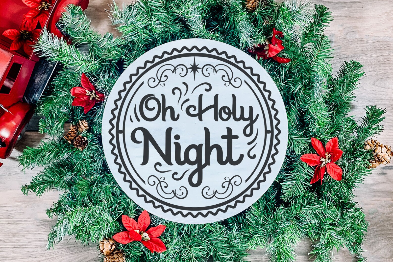 Christmas Round Signs Christmas Round Decorations Christmas - Etsy