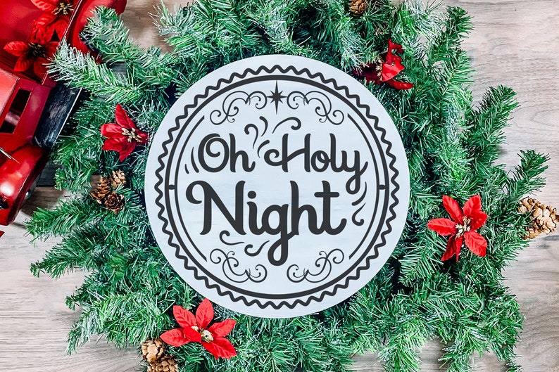 Christmas Round Signs Christmas Round Decorations Christmas - Etsy