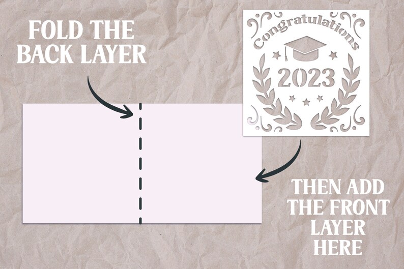 Graduation Papercut Card Graduation Papercut SVG Layered - Etsy