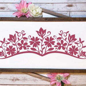 Spring Floral Decal SVG, Floral SVG Spring Border, Spring SVG Border ...