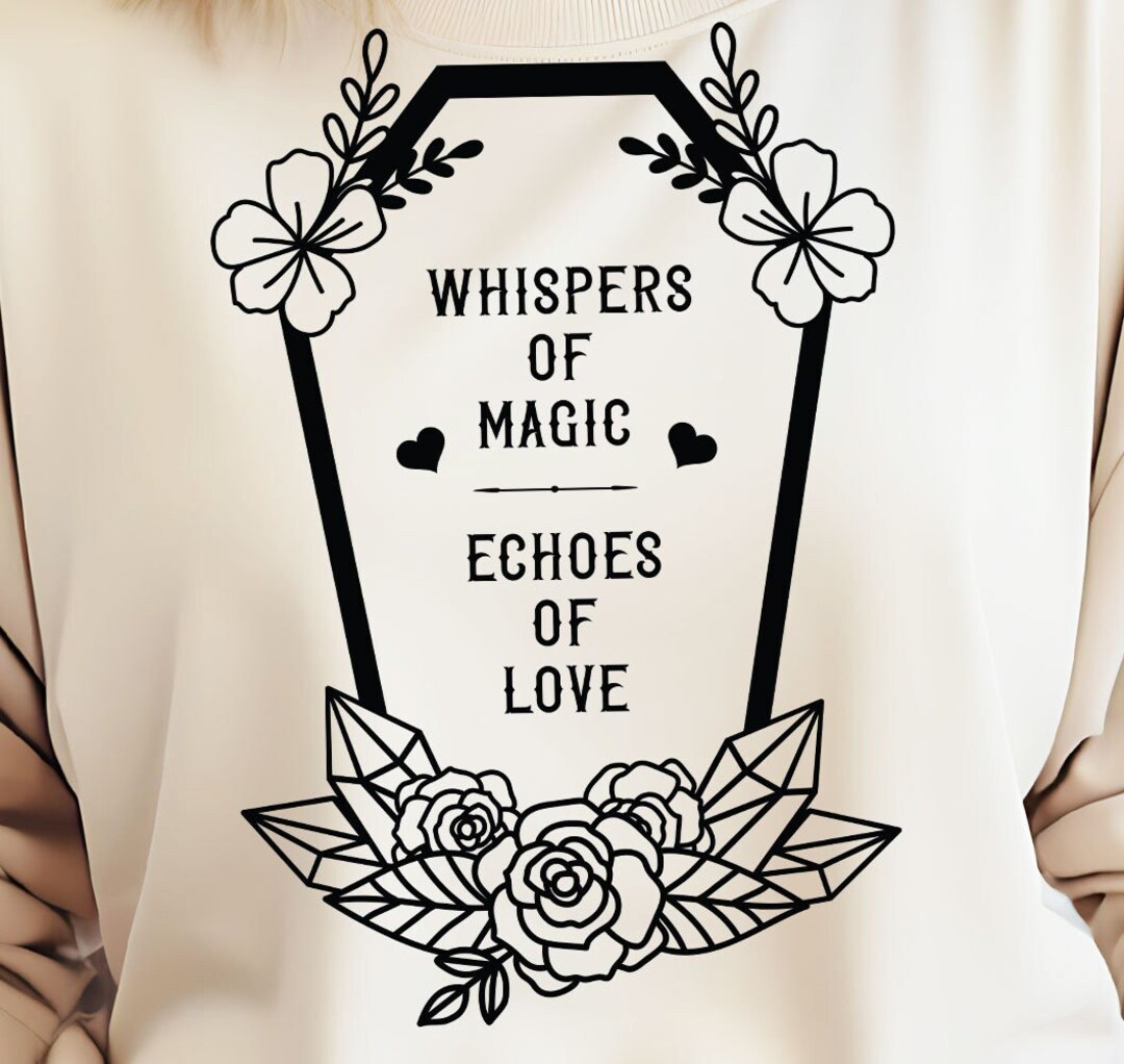 Gothic Love Sign SVG, Valentine Label SVG, Whispers of Magic, Echoes of ...