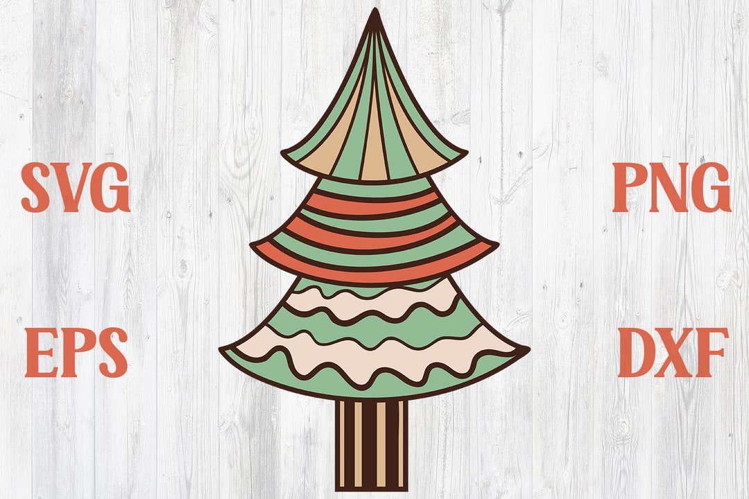 Christmas Tree SVG, Decorative Tree SVG, Vintage Christmas, Christmas ...