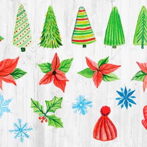 Christmas Watercolor Clipart Bundle, Christmas Sublimation PNG, Fir ...