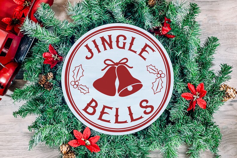 Christmas Round Signs Christmas Round Decorations Christmas - Etsy