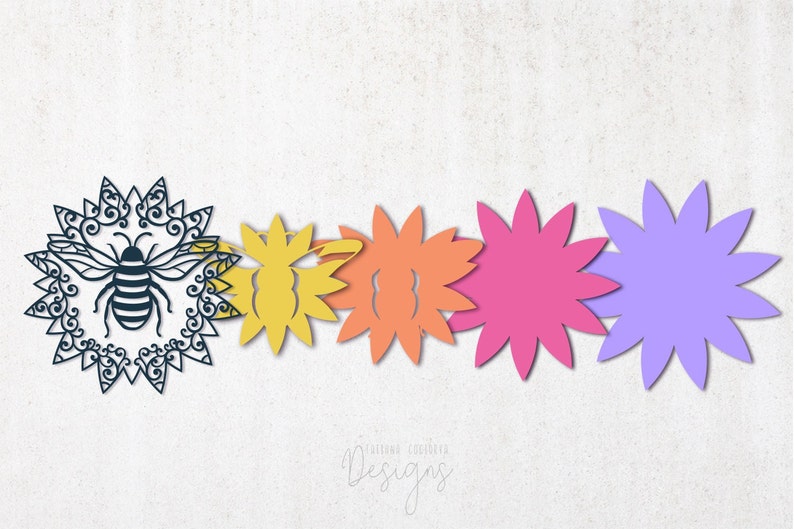 Bee Shadow Box SVG File Bee 3D Scene Layered Bee Light Box - Etsy