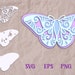 Layered Moth SVG, 3D Butterfly SVG, Layered Butterfly SVG, Papercut ...