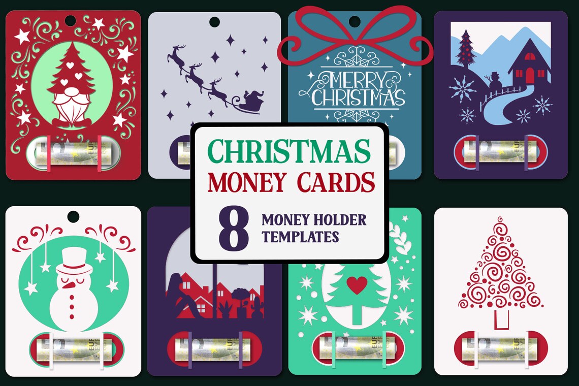 Christmas Money Cards Christmas Papercut Bundle Christmas - Etsy