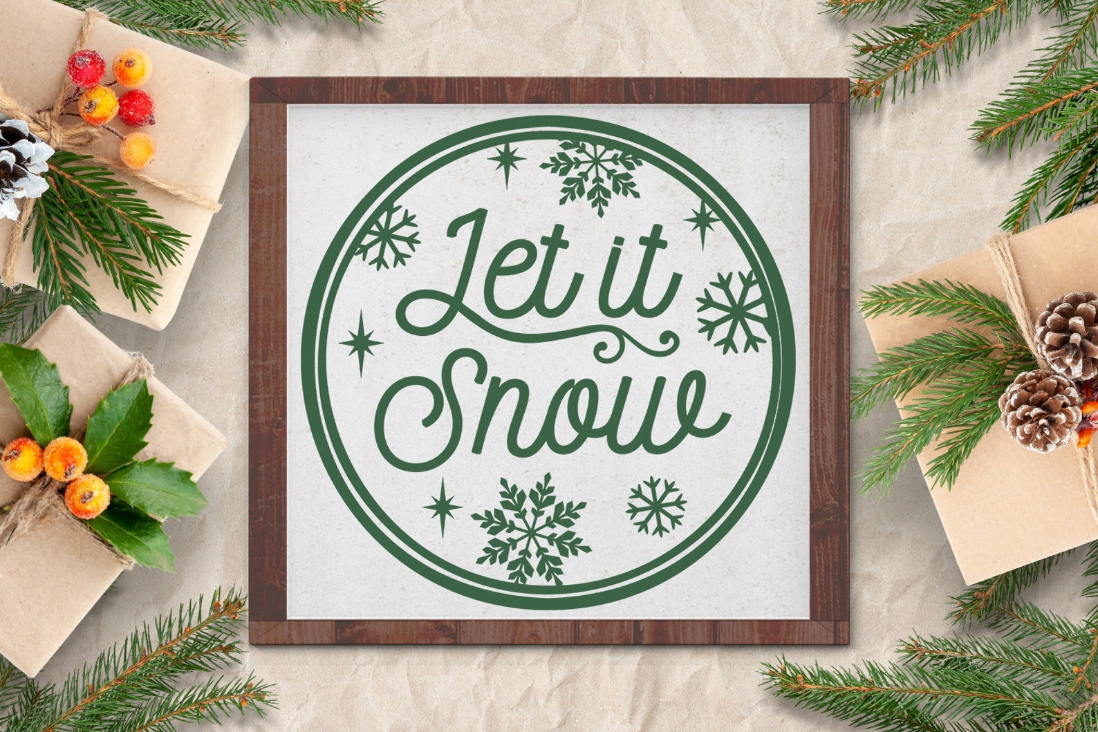 Christmas Round Signs Christmas Round Decorations Christmas - Etsy