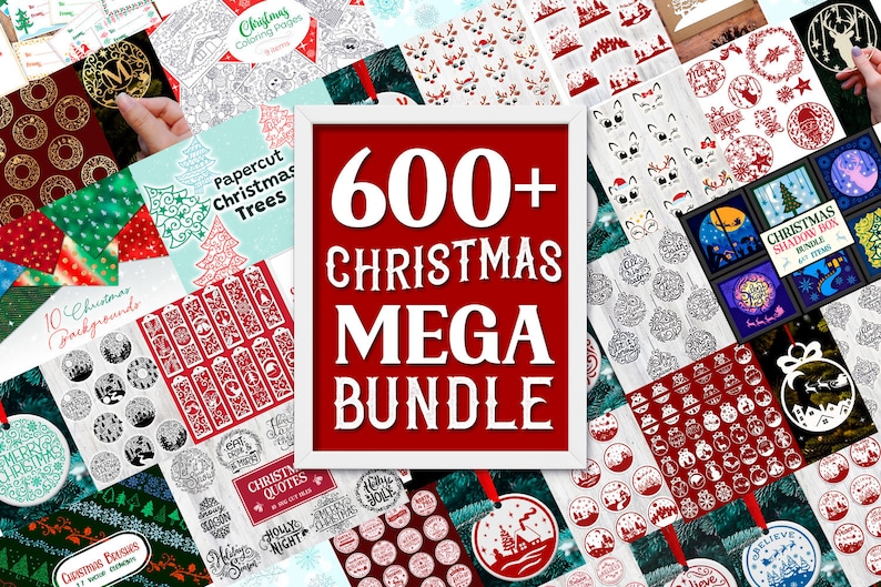 Christmas Mega Bundle Christmas SVG Bundle 600 Christmas - Etsy