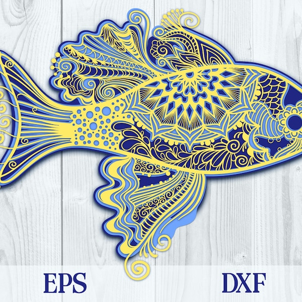Fish Mandala Svg - Etsy
