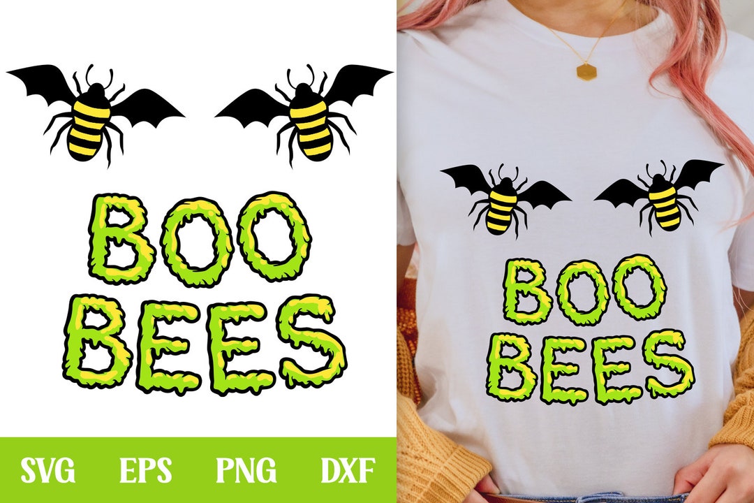 Bat Boo Bees Halloween SVG, Bat Bee SVG, Funny Halloween SVG, Colorful ...