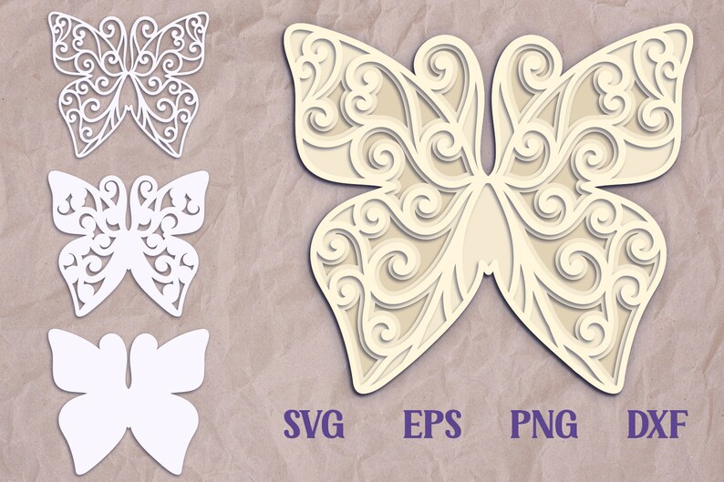 Layered Butterfly SVG 3D Butterfly SVG Floral Butterfly SVG - Etsy