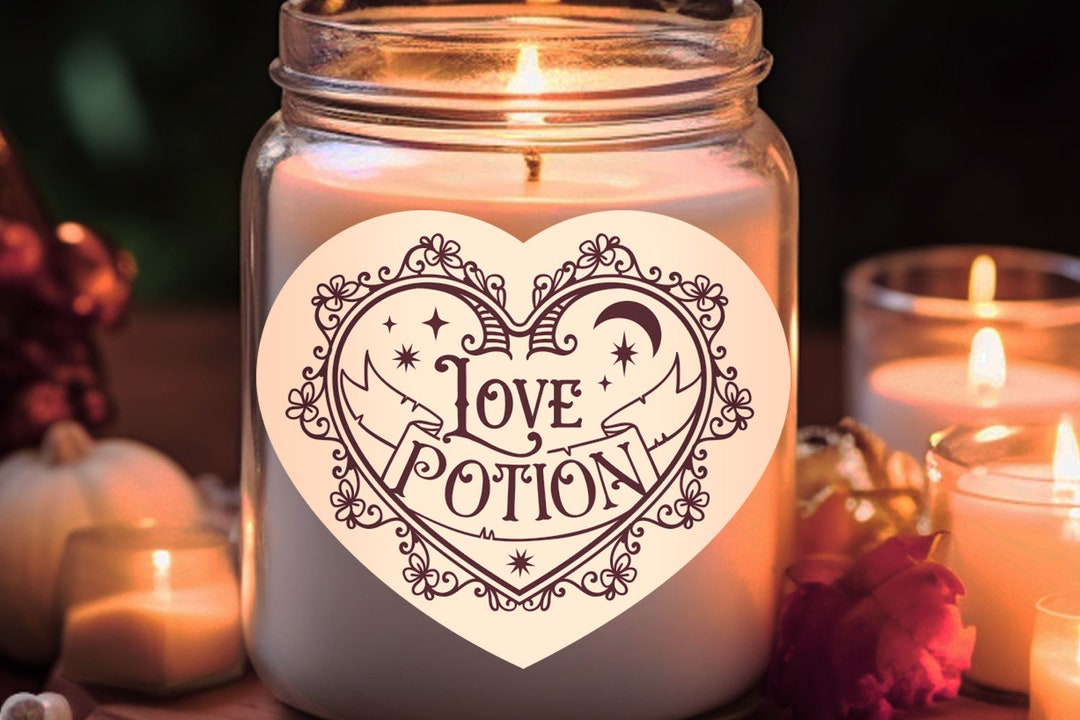 Love Potion Label SVG, Valentine Label SVG, Celestial SVG, Witchy Svg ...