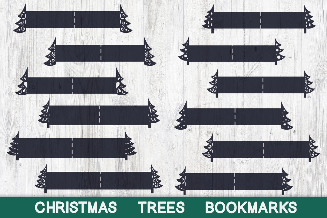 Foldable Christmas Bookmark SVG Bundle, Paper Cut Laser Cut Christmas ...