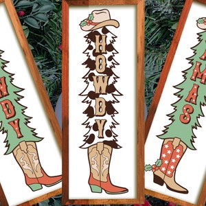 Western Christmas Signs, Howdy SVG, Western Christmas SVG, Western ...