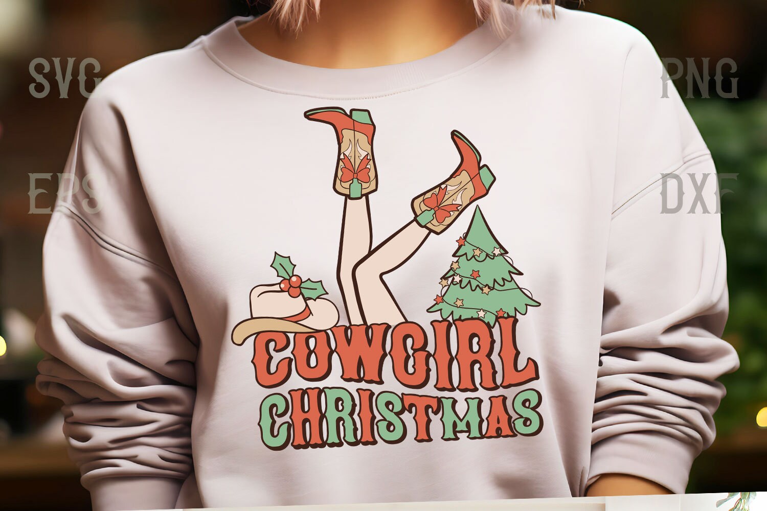 Western Christmas SVG Bundle: Cowboy Santa, Cactus, Gingerbread ...
