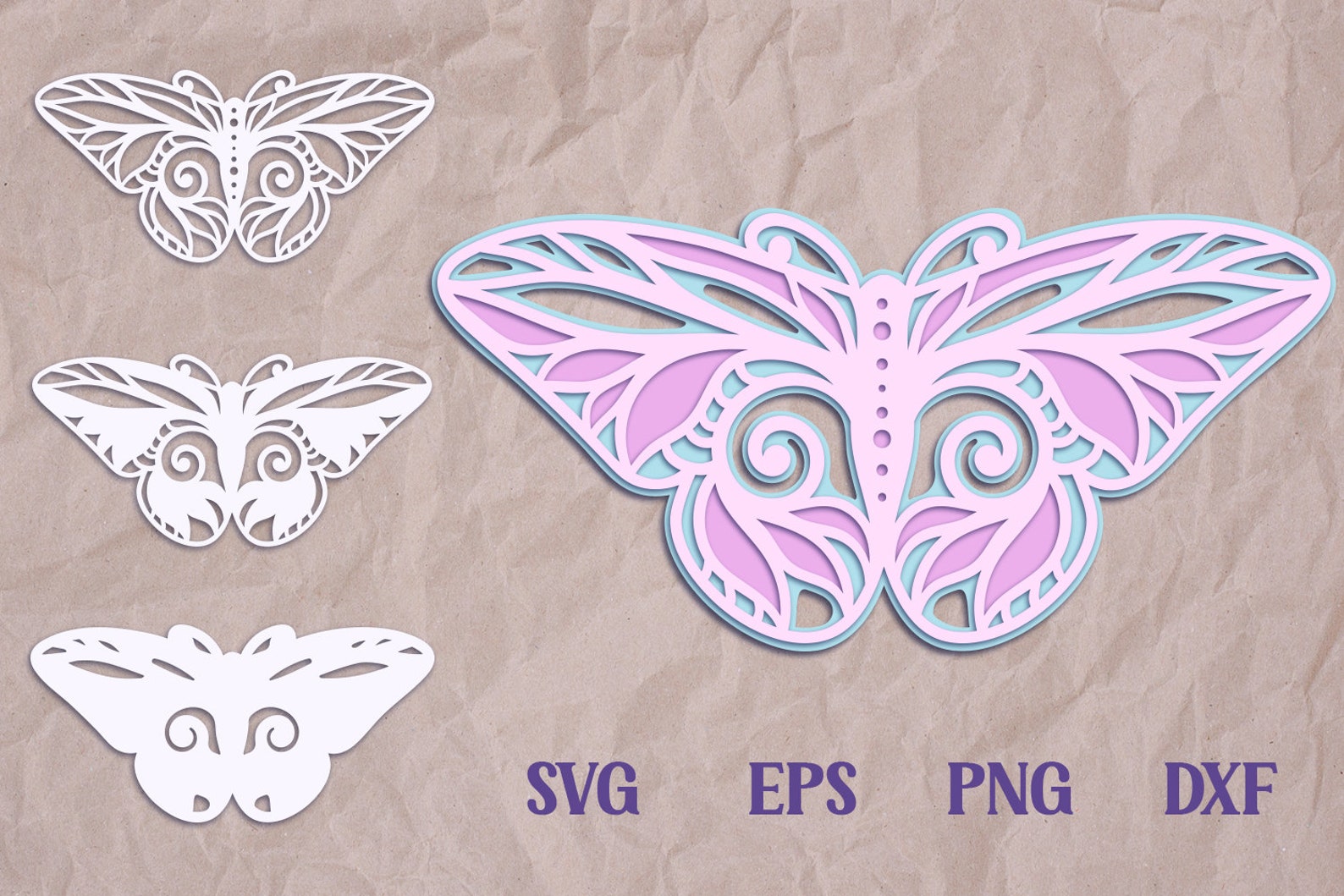 Layered Moth SVG 3D Butterfly SVG Layered Butterfly SVG - Etsy