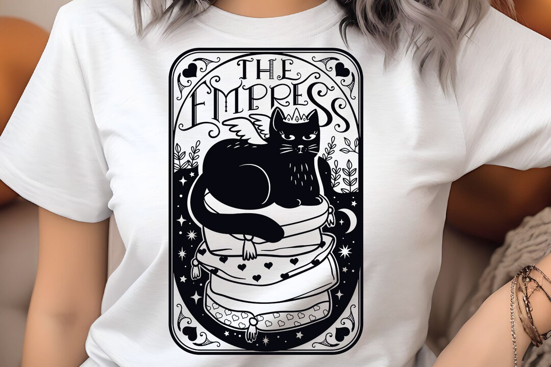 Empress Tarot Card, Tarot Card SVG, the Empress Svg, Black Cat ...