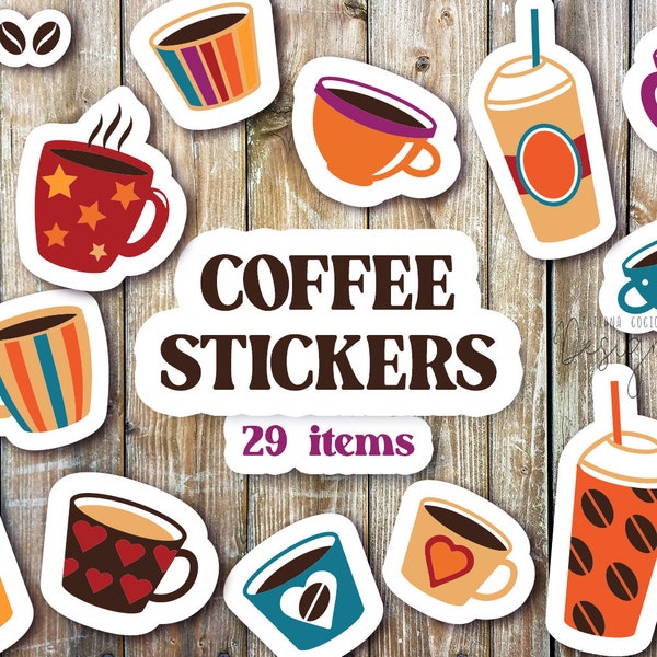 Coffee Cup Stickers - Etsy