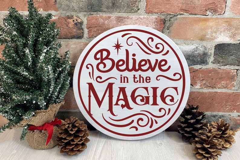 Christmas Round Signs Christmas Round Decorations Christmas - Etsy