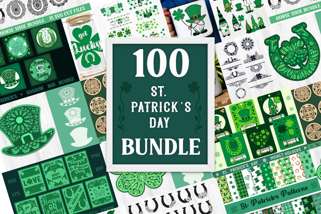 St Patricks Mega Bundle, St Patricks Papercut, St Patricks Shadow Box ...