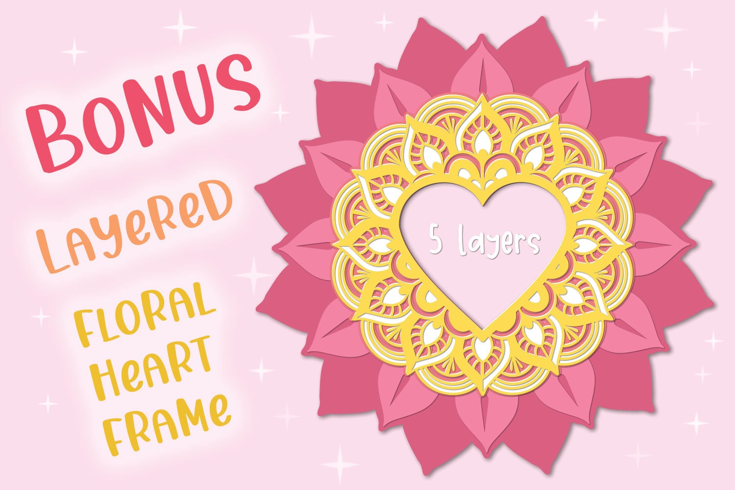 Layered Hearts Bundle Bonus SVG Laser Cut Hearts SVG - Etsy