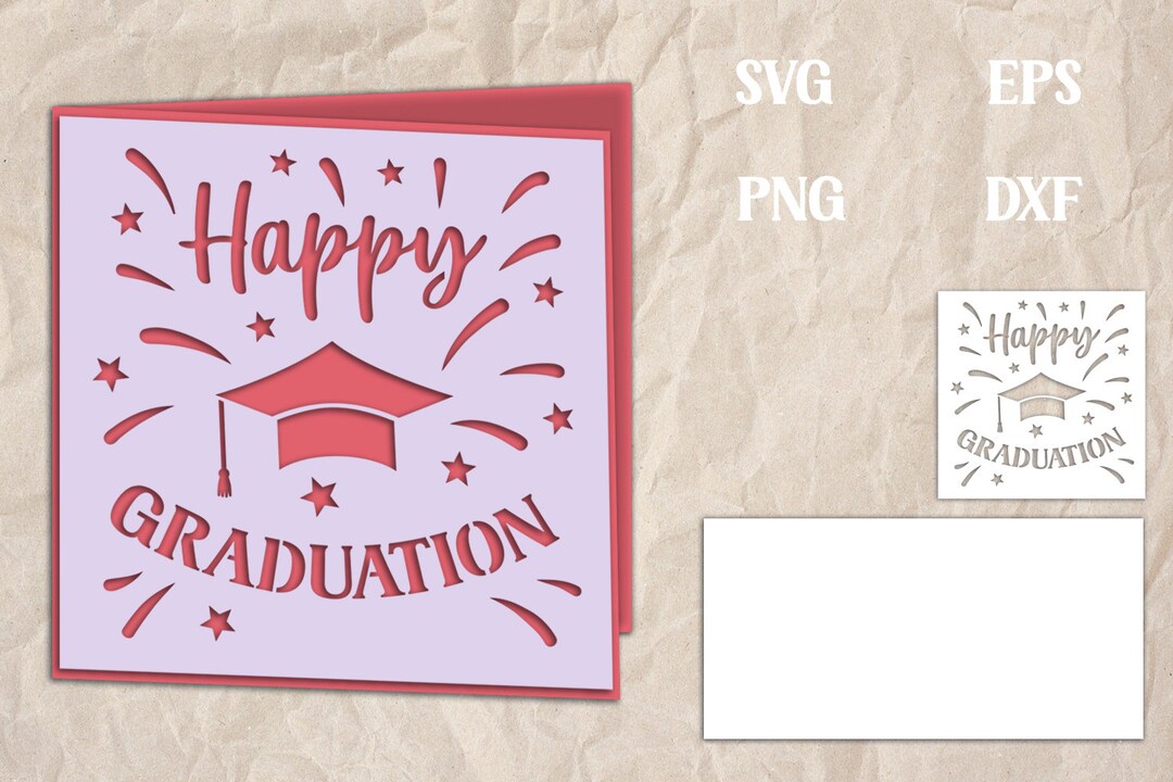 Happy Graduation Papercut Card, Graduation Papercut SVG, Layered ...