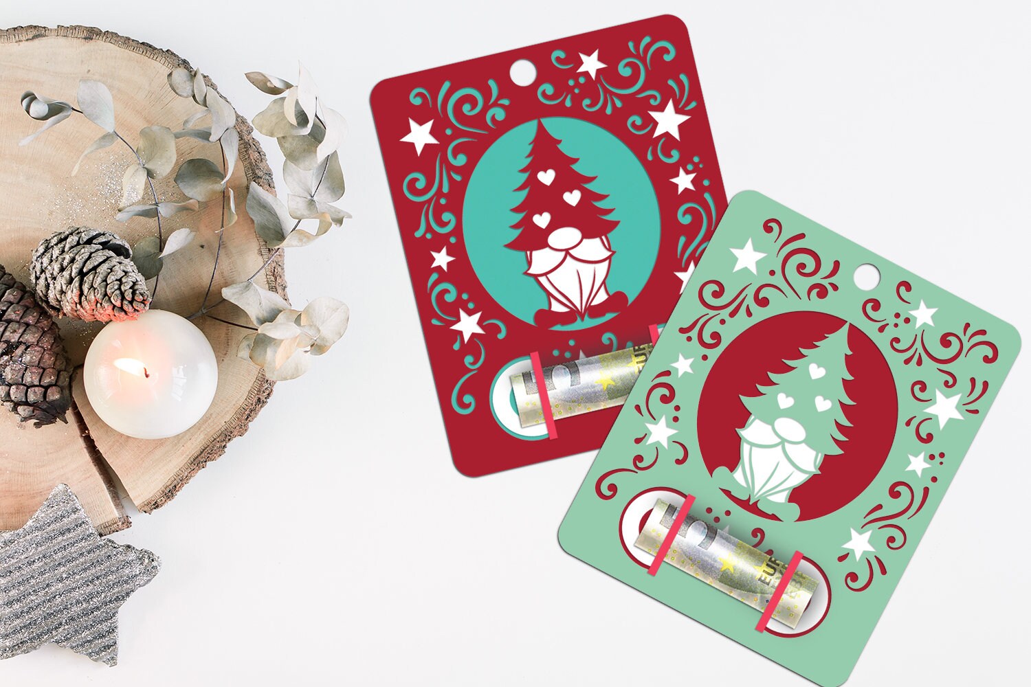 Christmas Money Cards Christmas Papercut Bundle Christmas - Etsy