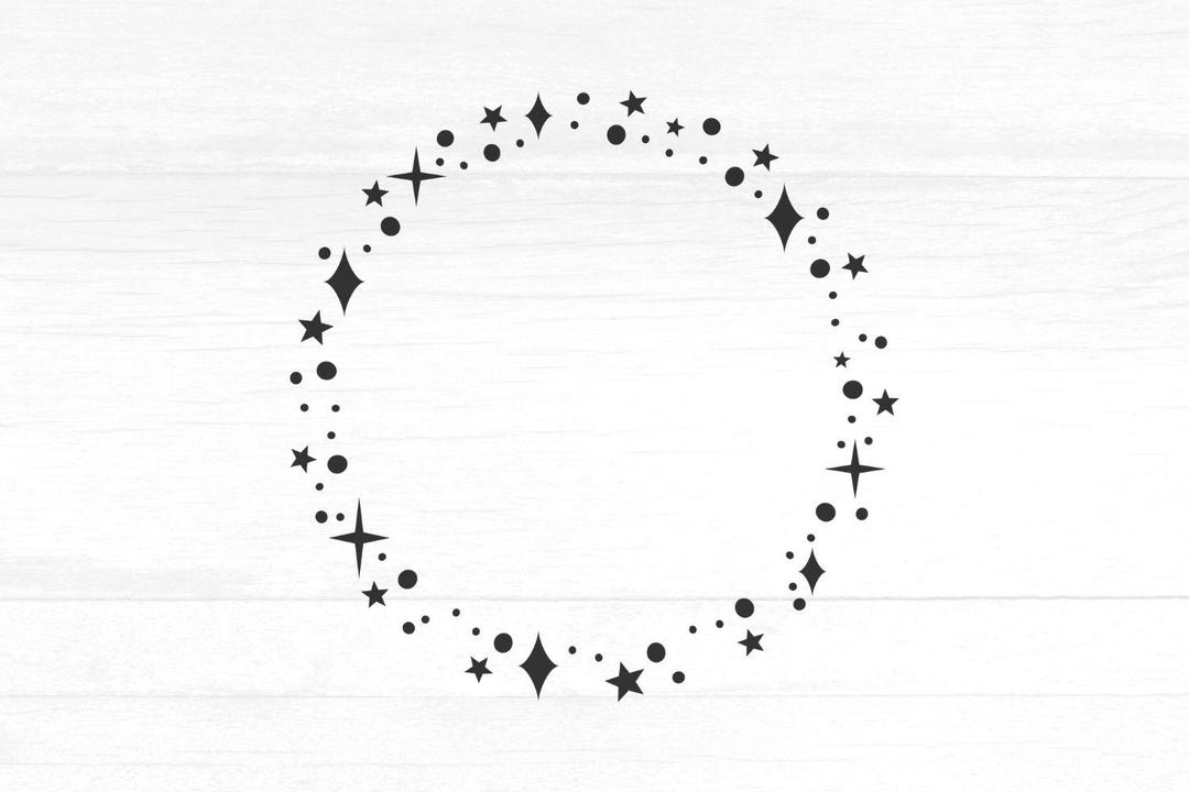 Stars Frame SVG, Star Cluster PNG, Mystical Boho Frame SVG, Celestial ...