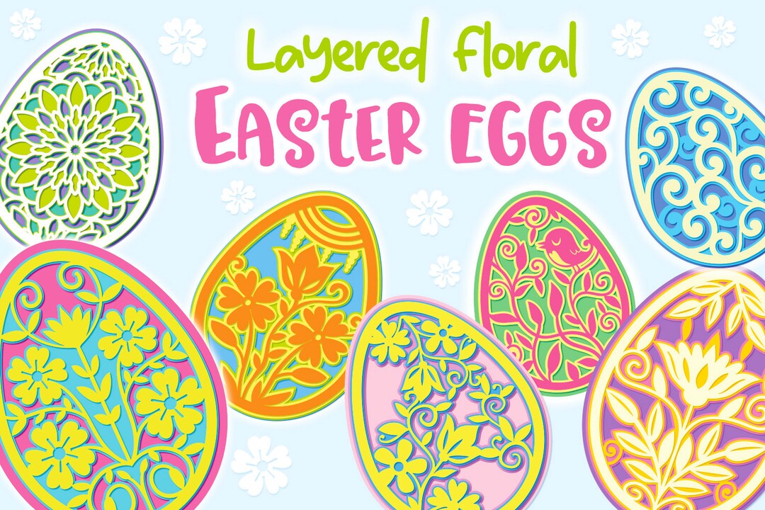 3D Easter Egg Bundle, Layered 3D Easter Egg SVG, Laser Cut Easter SVG ...