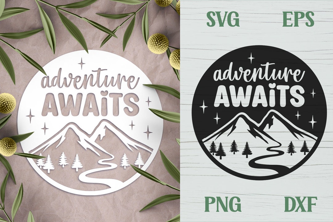 Adventure Awaits SVG, Camping SVG, Camping Round Signs, Adventure Svg ...