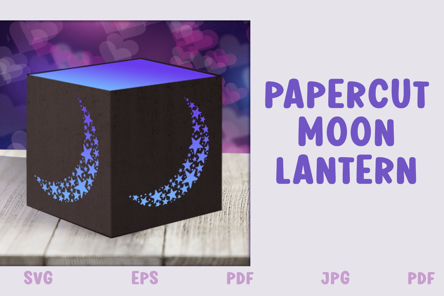 Papercut Moon Lantern SVG Moon Papercut SVG Moon Tealight - Etsy México