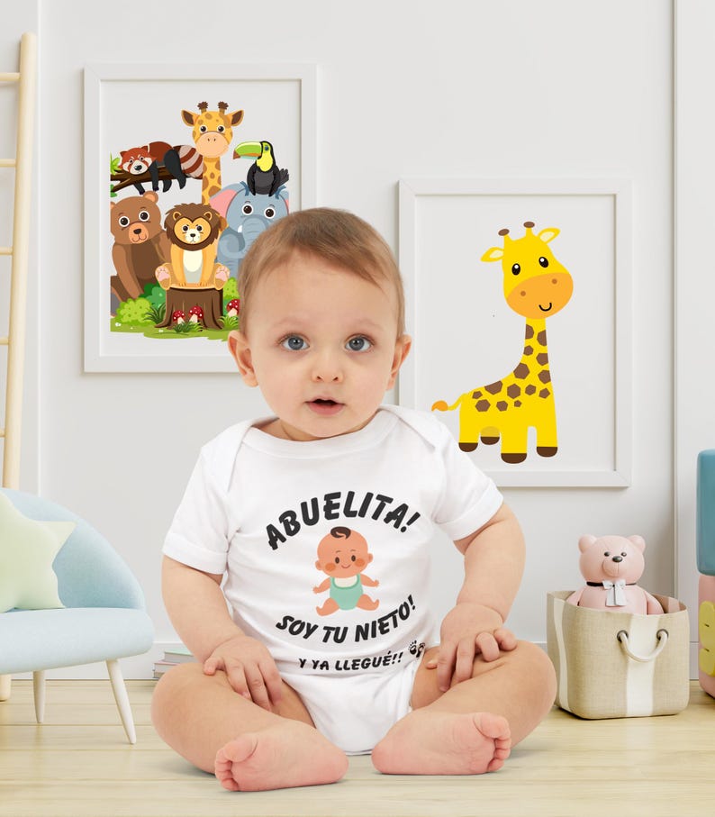 An "abuelita! Soy Tu Nieto!" Cute Infant Jersey One Piece, Newborn Gift ...