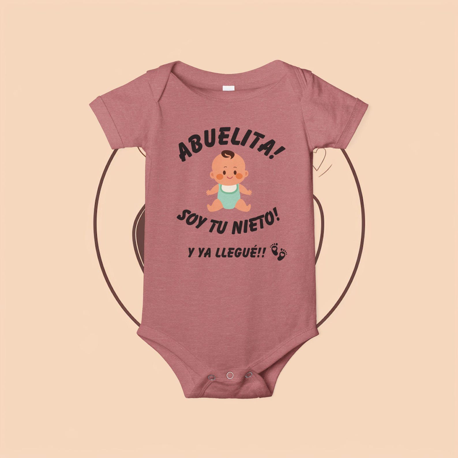 An "abuelita! Soy Tu Nieto!" Cute Infant Jersey One Piece, Newborn Gift ...
