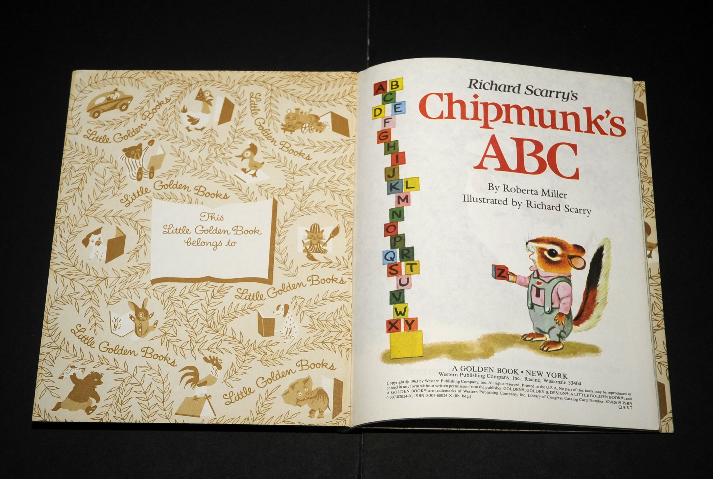 Vintage Little Golden ALPHABET Book / Richard Scarry / 'chipmunk's Abc ...