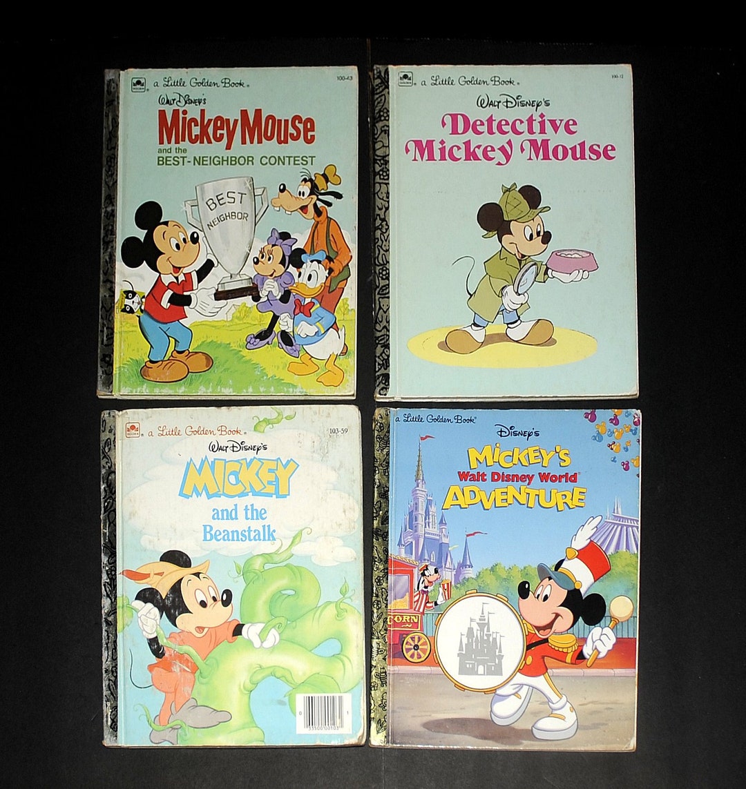 VTG Little Golden DISNEY Books Lot of 4 / Disney Mickey Best Neighbor ...