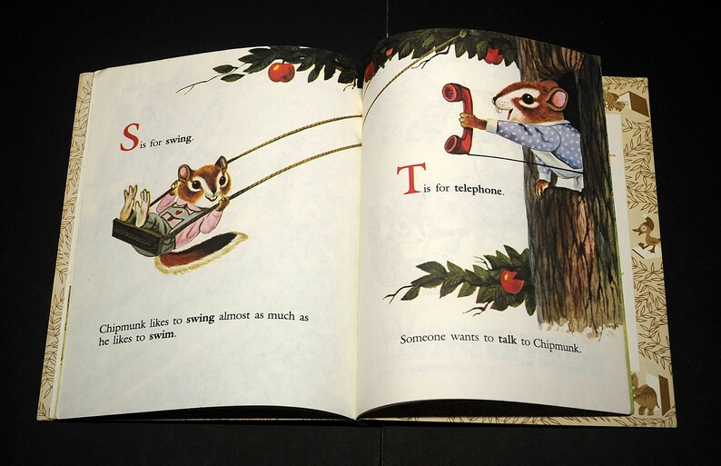 Vintage Little Golden ALPHABET Book / Richard Scarry / 'chipmunk's Abc ...