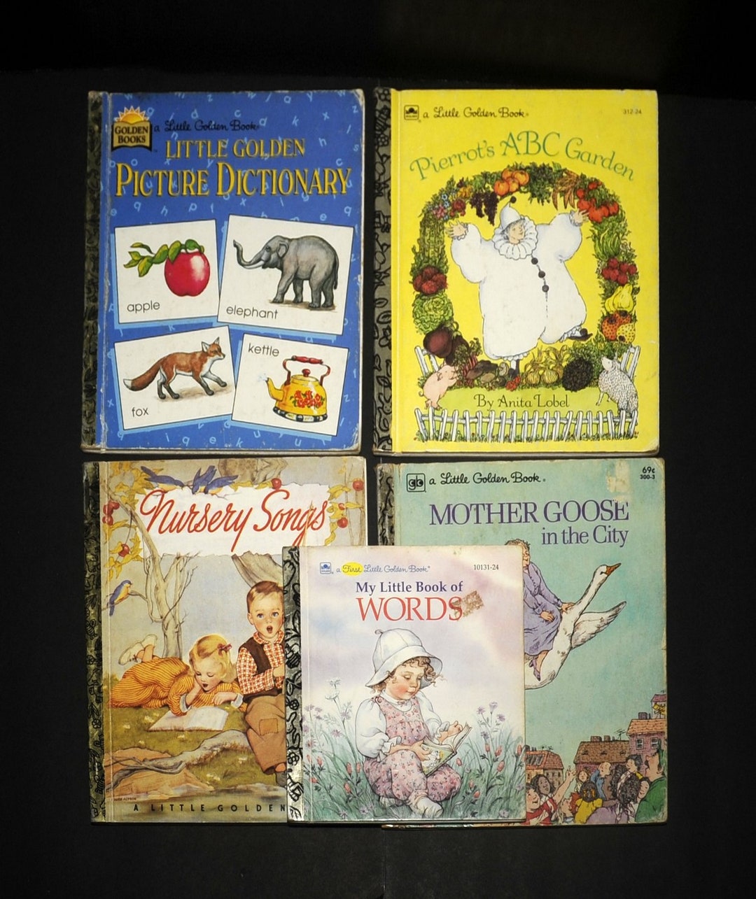 VTG Little Golden LEARNING Books Lot of 5 / Children's Songs, Words ...