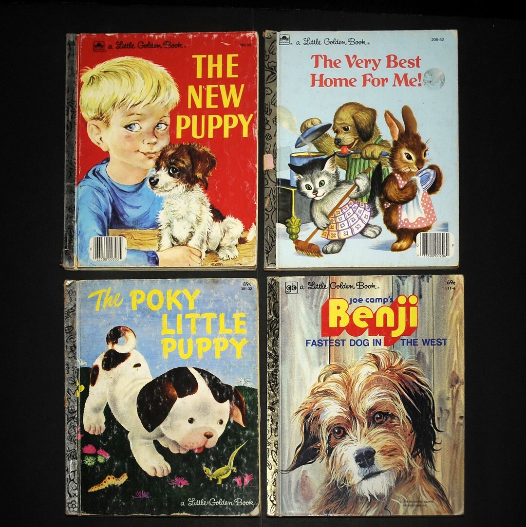 VTG Little Golden DOG Books Lot of 4 / Puppy & Dog Stories / Benji, New ...